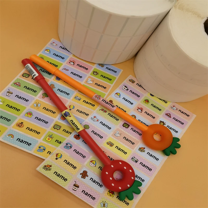 120Pcs-Name-Tag-Sticker-Customize-Name-Sticker-Waterproof-Personalized ...