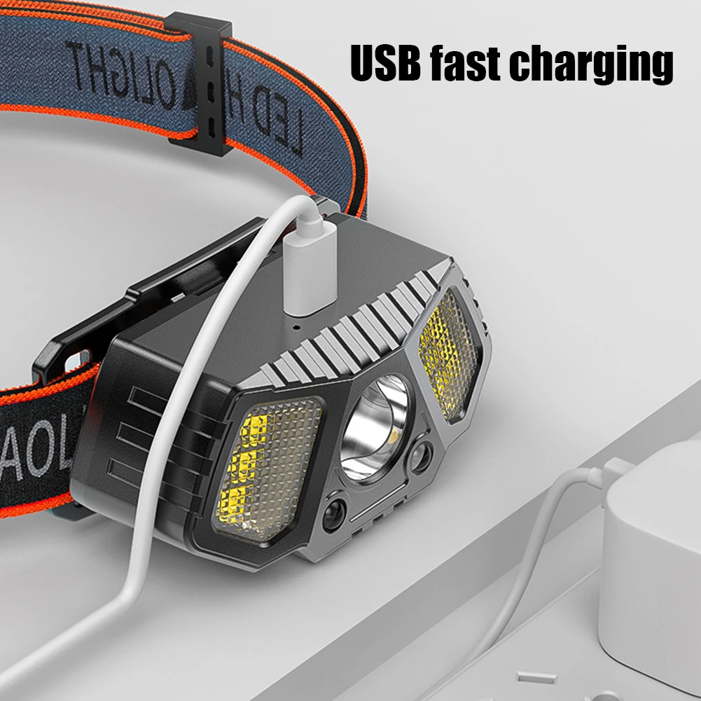XPE-LED-Headlight-USB-Smart-Wave-Induction-Camping-Head-Flashlight-Work ...
