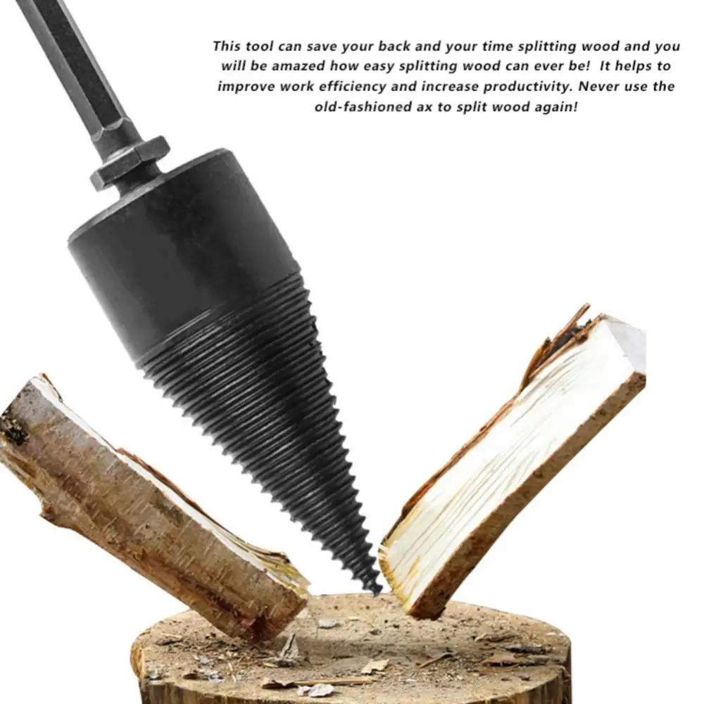 Firewood Chop Wood Drill Bit Splitting Tool Splitting Cone Log ...