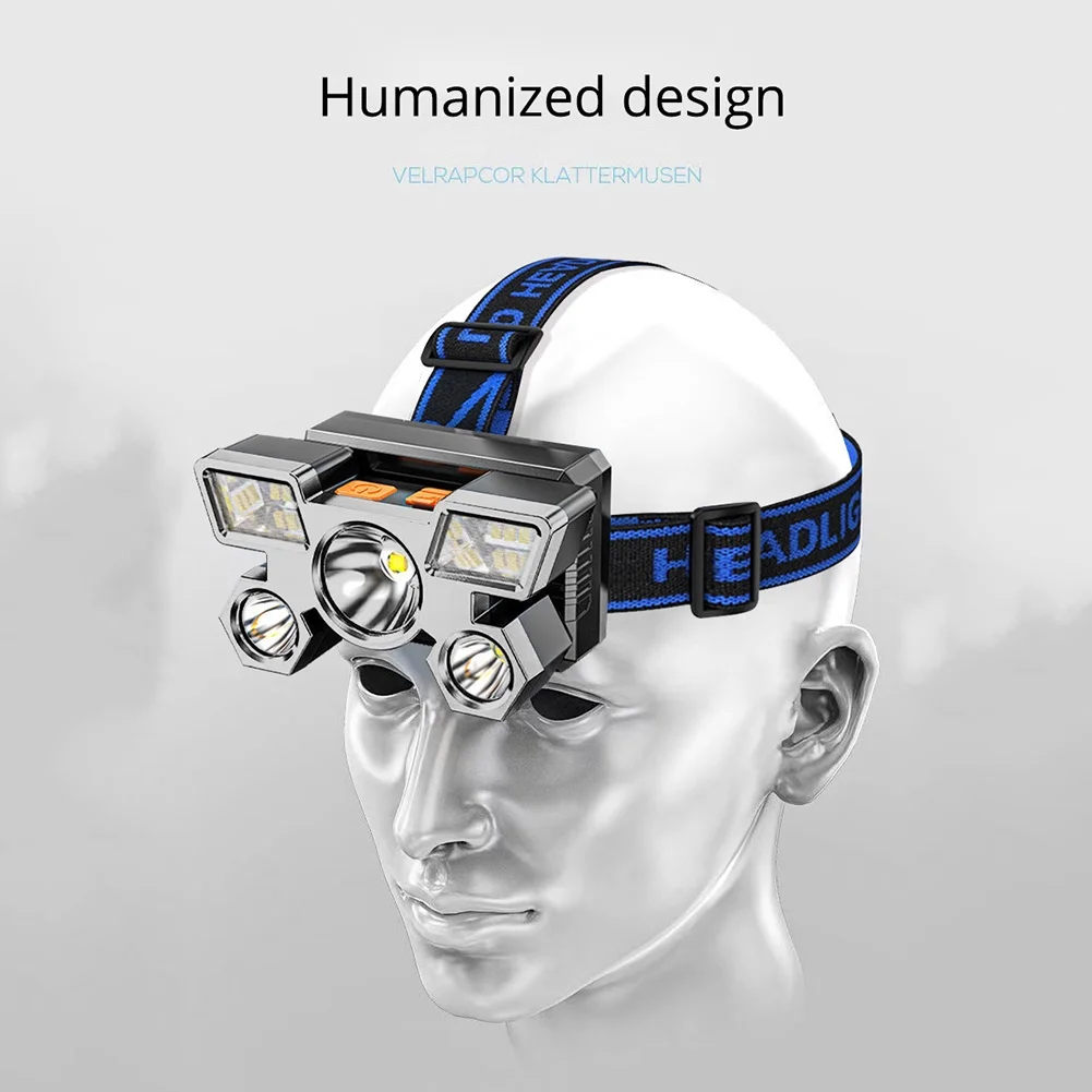 5LED-USB-Rechargeable-Headlamp-Portable-Headlight-Built-in-Battery ...