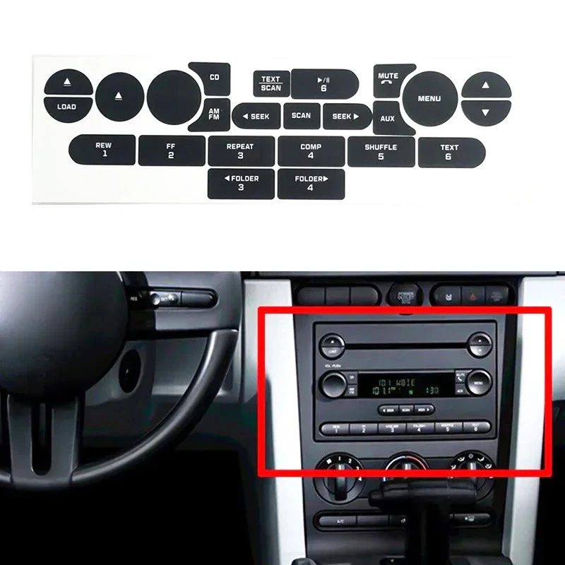 Car-Dash-Radio-Control-Button-Worn-Peeling-Repair-Kit-Decals-Stickers ...
