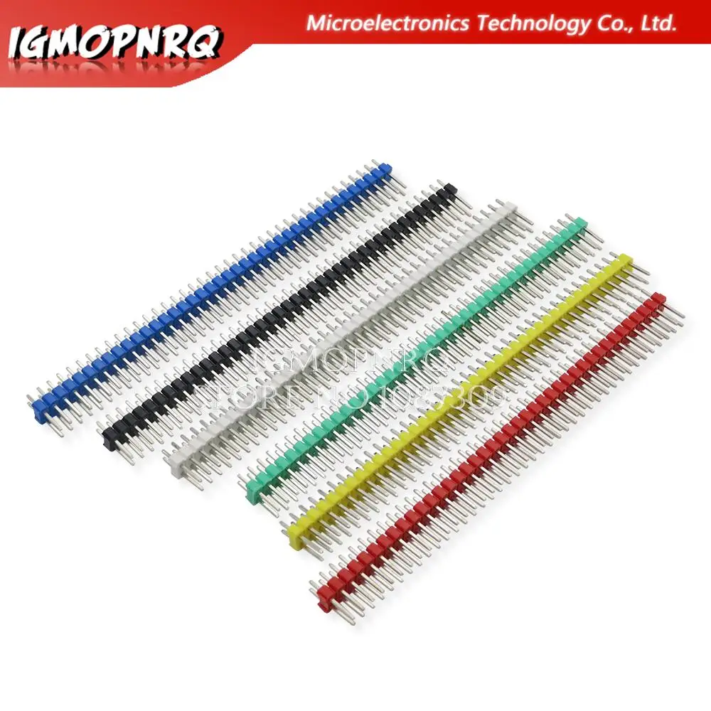 10PCS-2-54MM-40Pin-1x40P-2x40P-Male-Pin-Header-Strip-Single-Row-Male ...