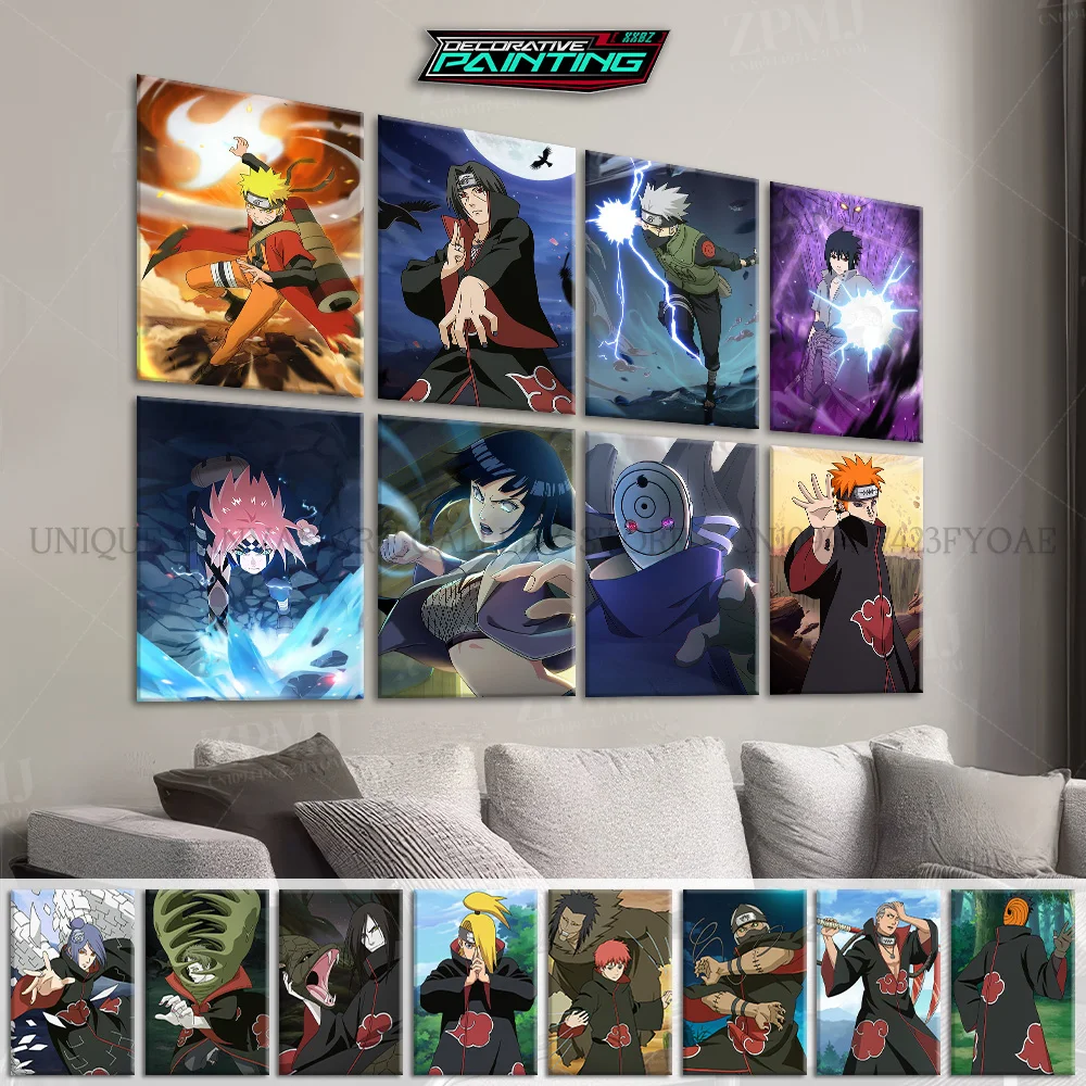Uzumaki Naruto Obrazy na Płótnie Uchiha Itachi Anime Figurki Wall Art ...