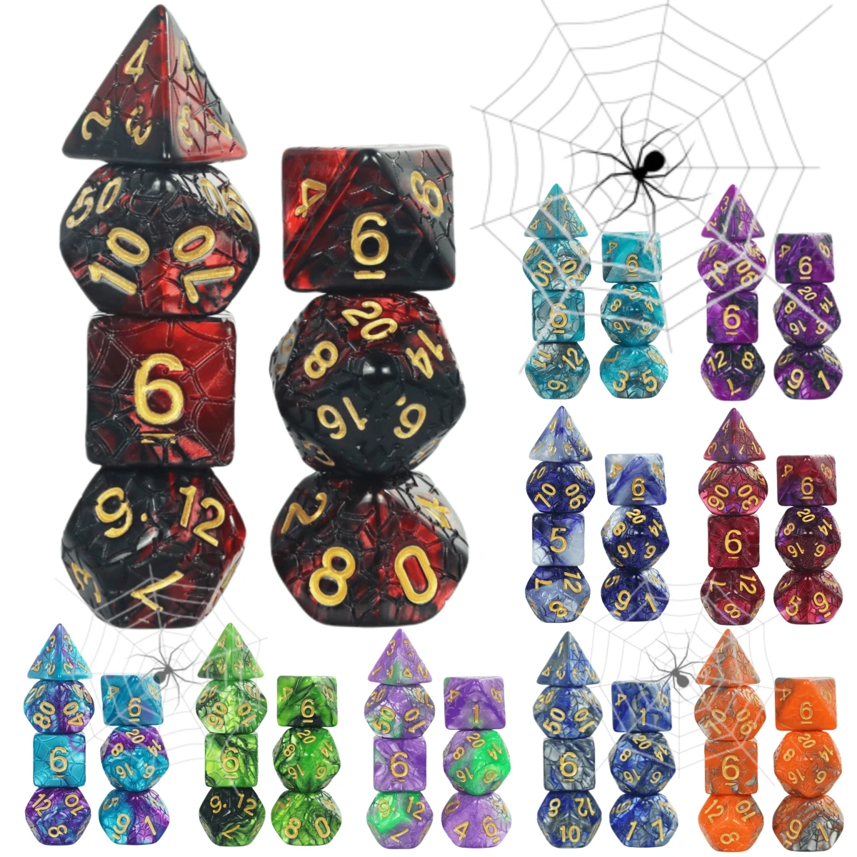 Dormia-Board-Game-Accessories-Unique-Engraving-Spider-Web-Patterns ...