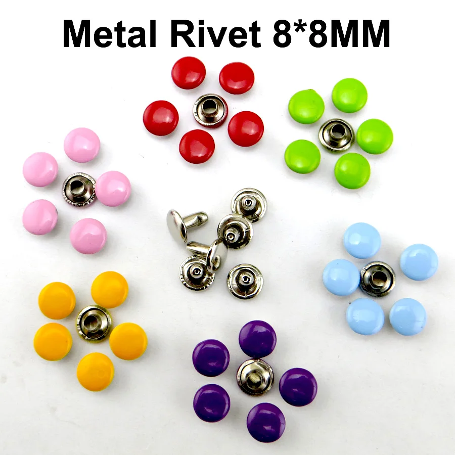 Remache de Metal de 6 colores, botones de 8MM para coser ropa, bolsa de ...