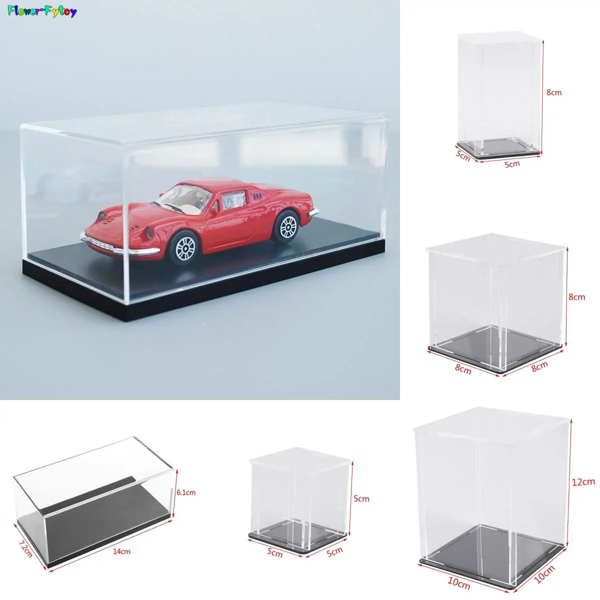 1PC Acrylic Transparent Acrylic Hard Cover Case Display Box For Car ...