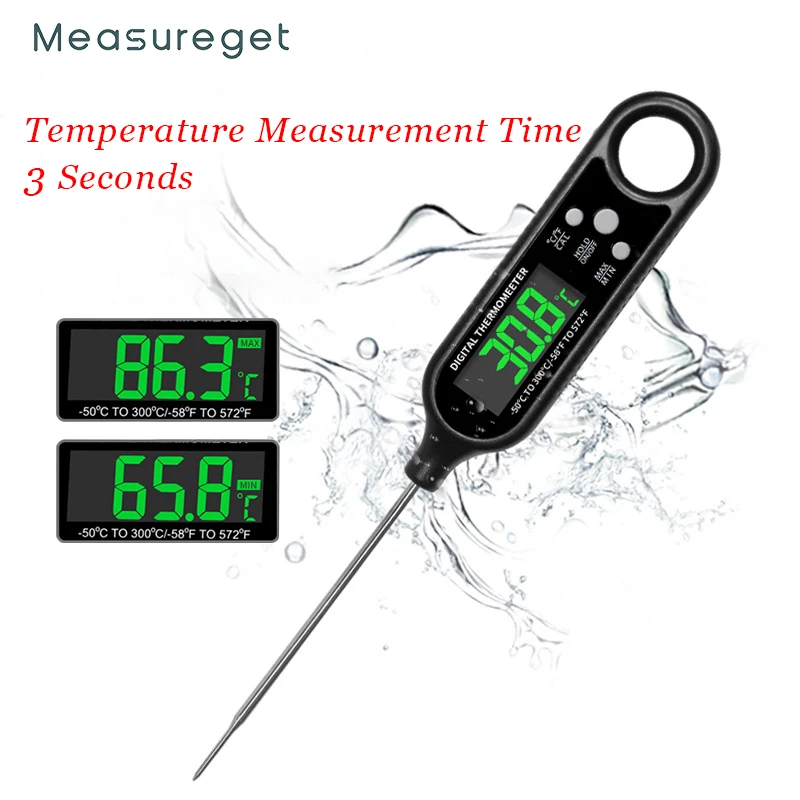 Pen food thermometer electronic stainless steel probe barbecue ...