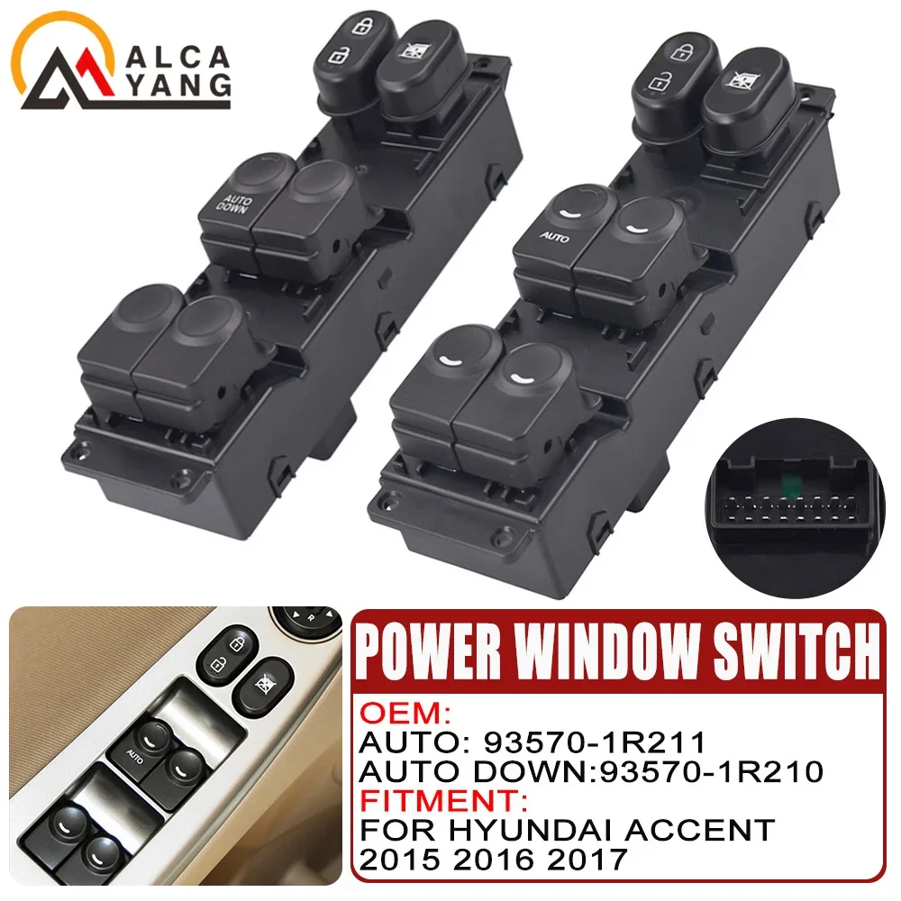 16-Pins-Front-Left-Electric-Master-Power-Window-Switch-93570-1R211 ...