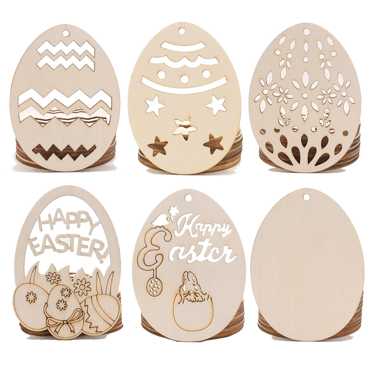 10pcs-DIY-Wooden-Egg-Pendants-Hollowed-Crafts-Easter-Hanging-Ornament ...