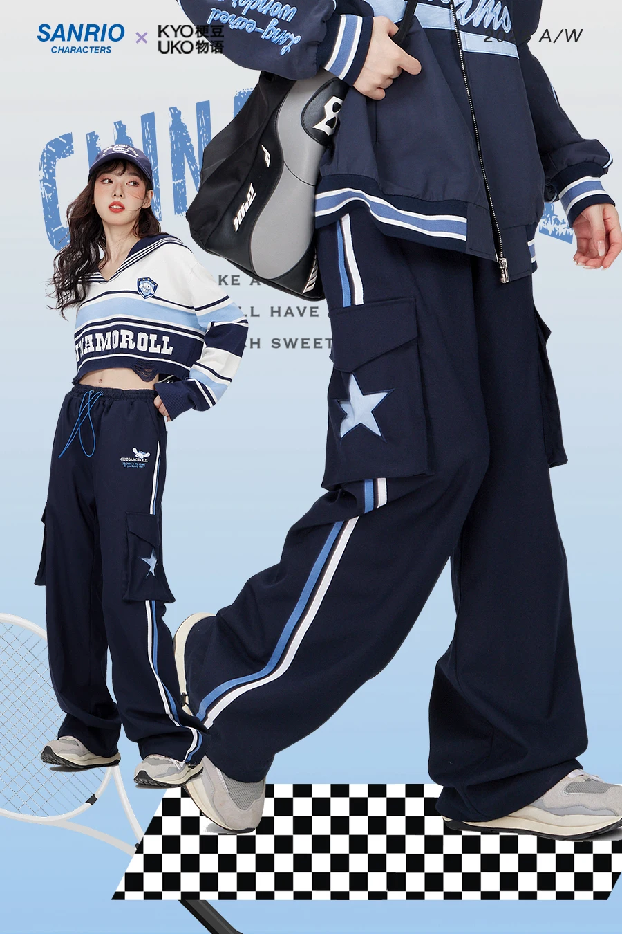 KYOUKO Anime Sanrio Joint Casual Cargo Pants Women Autumn Kawaii My ...