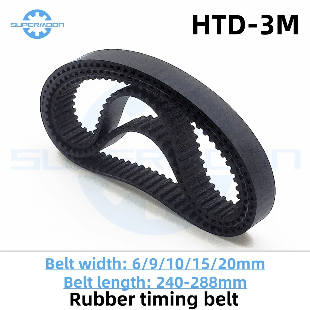 HTD-3M-Timing-Belt-Length-240-288mm-Width-6-20mm-3M-240-Closed-Loop ...