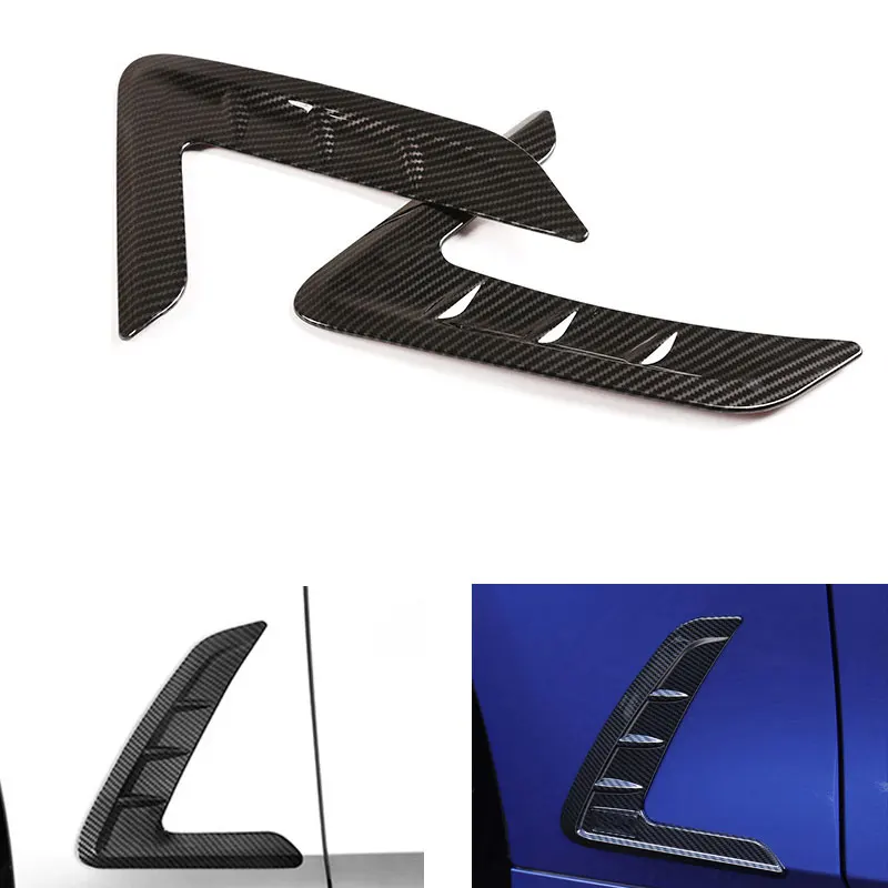 ABS-Carbon-Fiber-Texture-Car-Styling-Side-Body-Air-Outlet-Covers-Trim ...