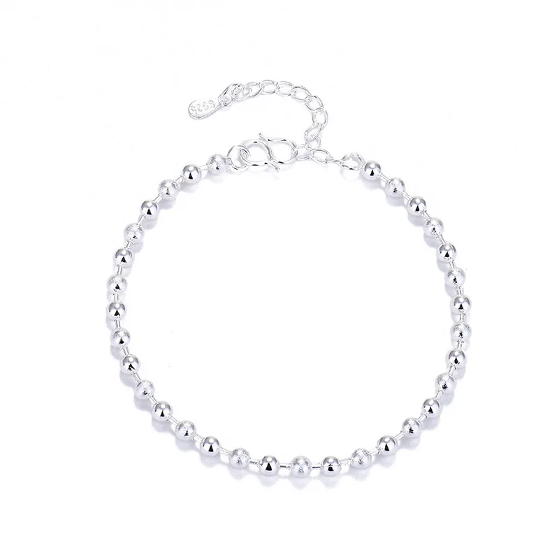 Bracelet Balls Colors | Silver Chain Bracelet | Bead Bracelet Silver ...