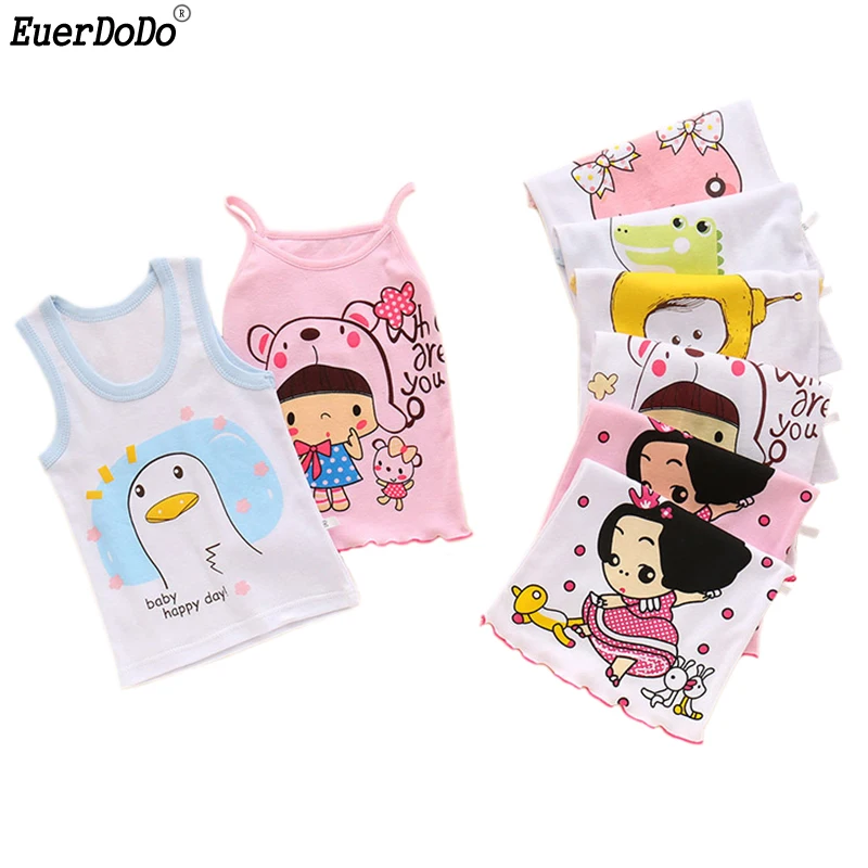 Summer Kids Singlets Cartoon Tank Tops For Girls Boys Underwear Model ...