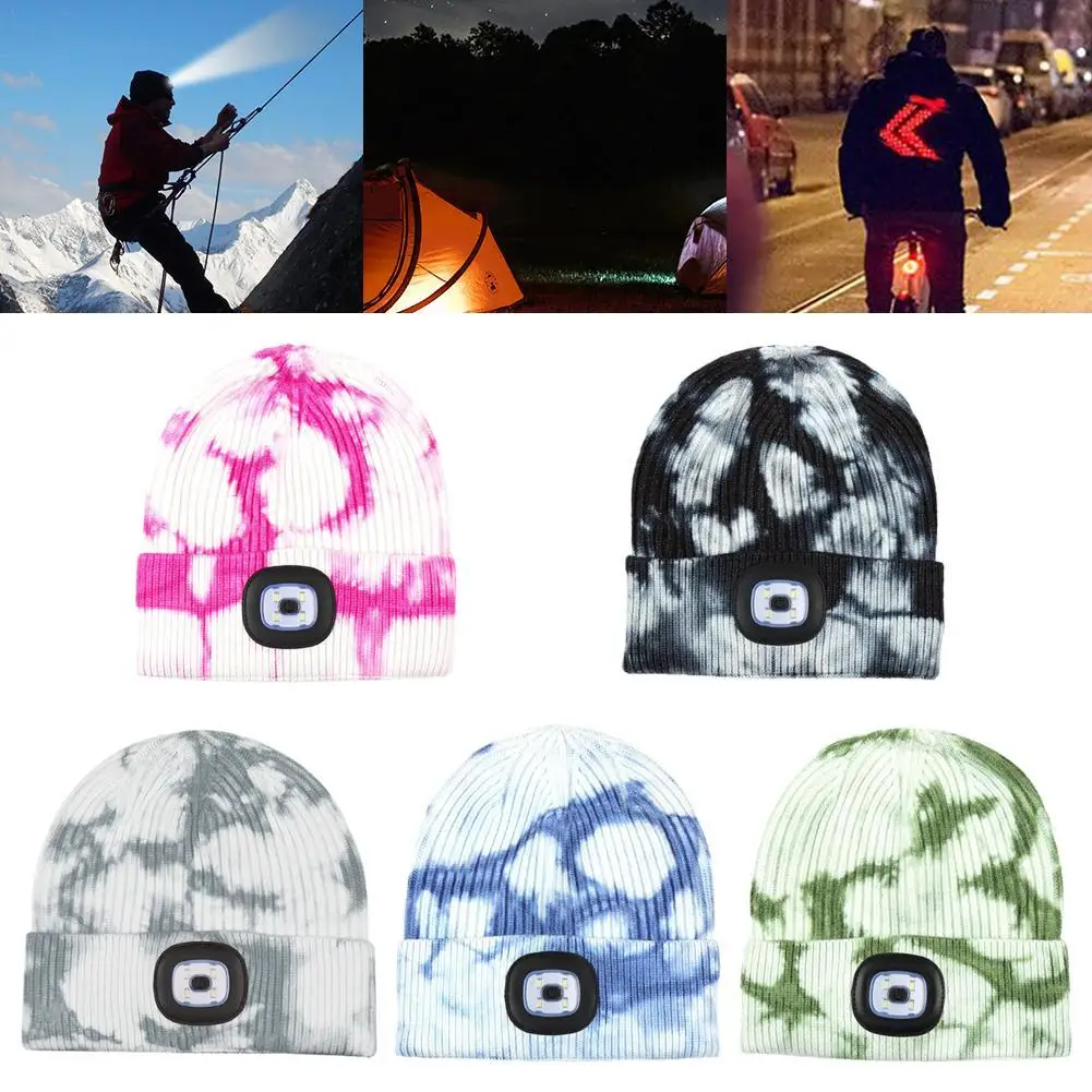 LED-Lighted-Beanie-Cap-Unisex-Led-Knitted-Beanie-With-Head-Lamp-USB ...