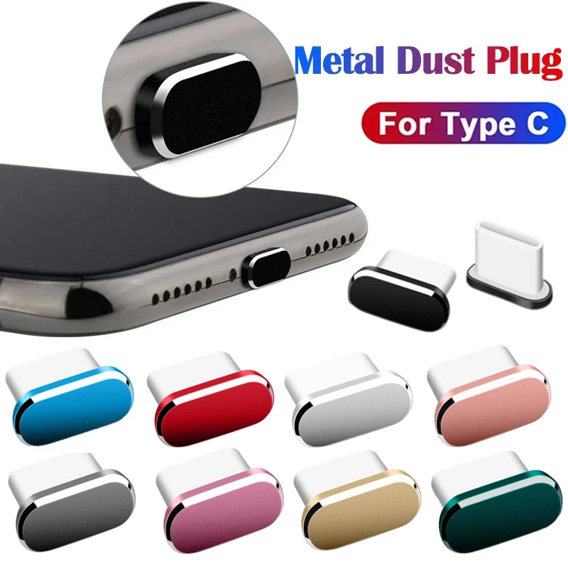 5PCS Metal Type C Charging Port Dust Plug Protector for Samsung Xiaomi ...
