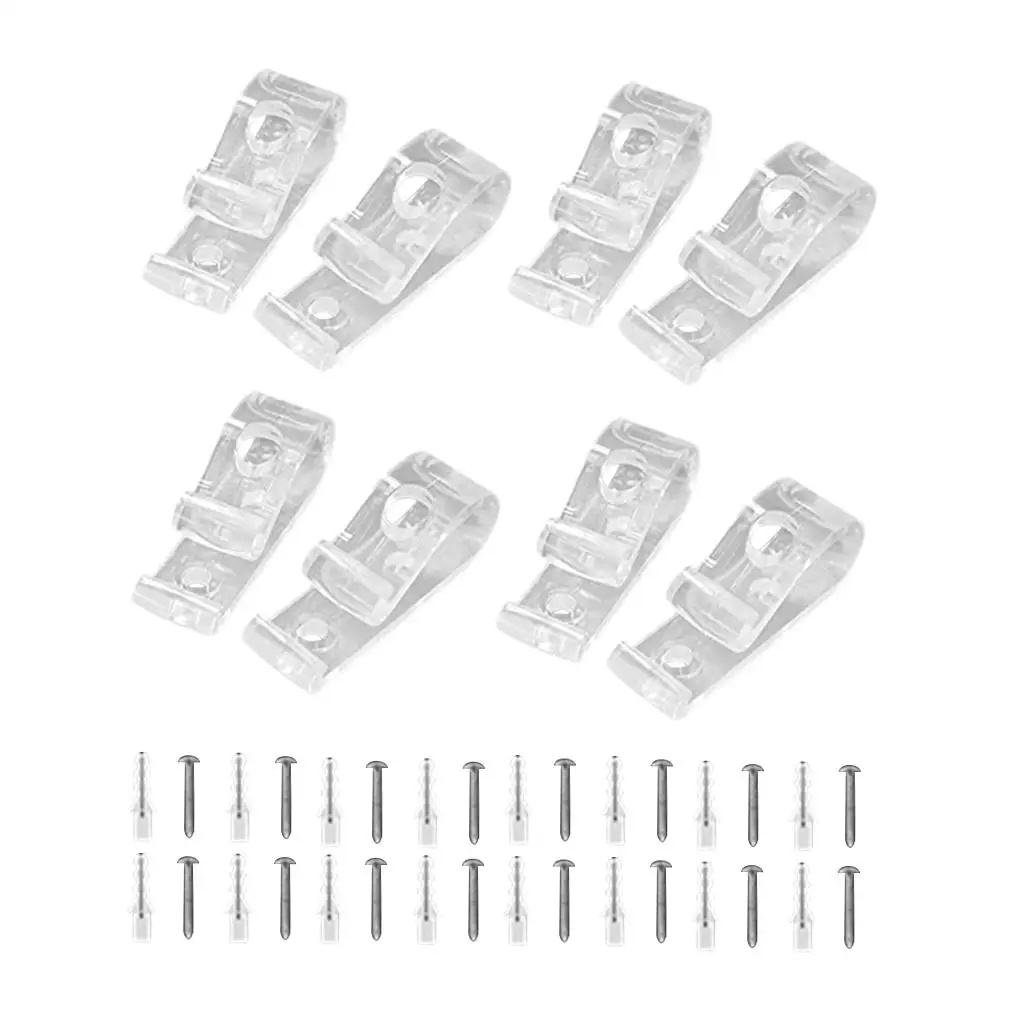8x-Blinds-P-Clips-Hook-Useful-Plastic-Holder-Clear-Loop-Curtain-Roman ...