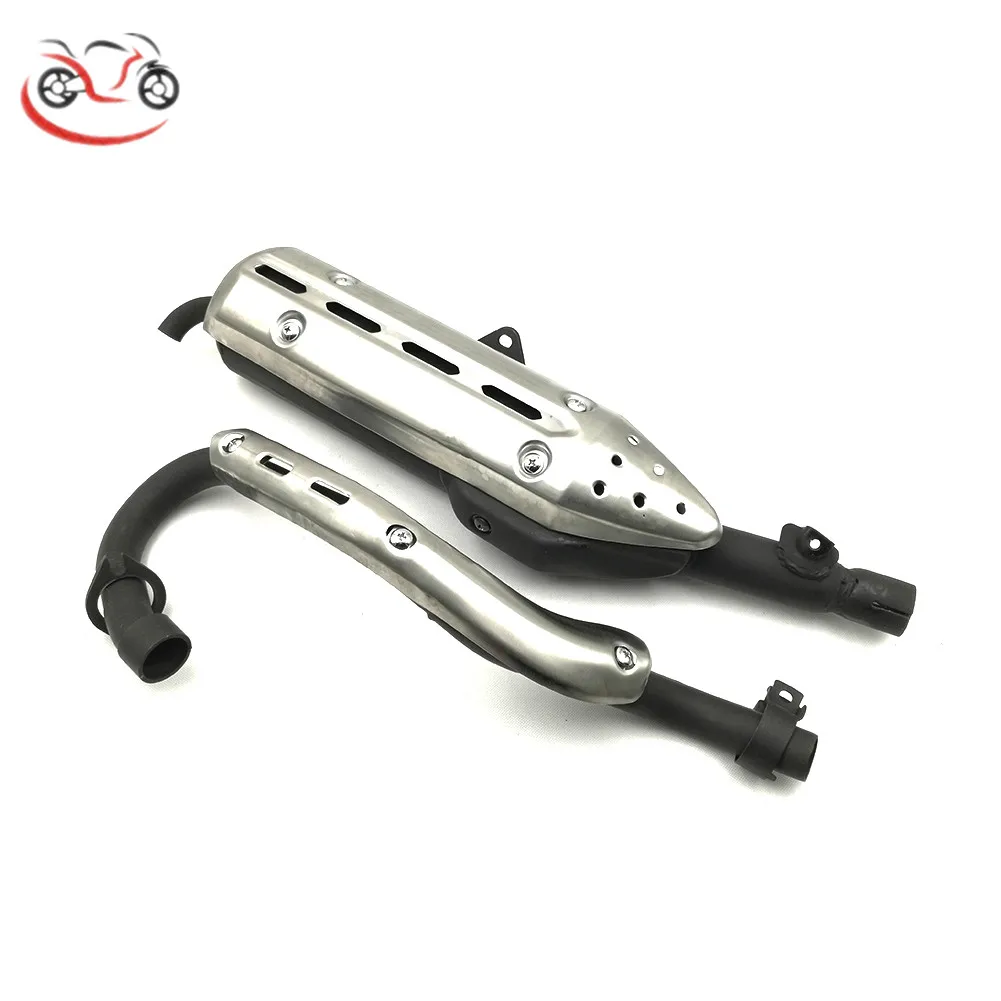 Motocross Front Exhaust & Rear Exhaust End Pipe Muffler Silencer for Yamaha Tricker XG250 Pit ...