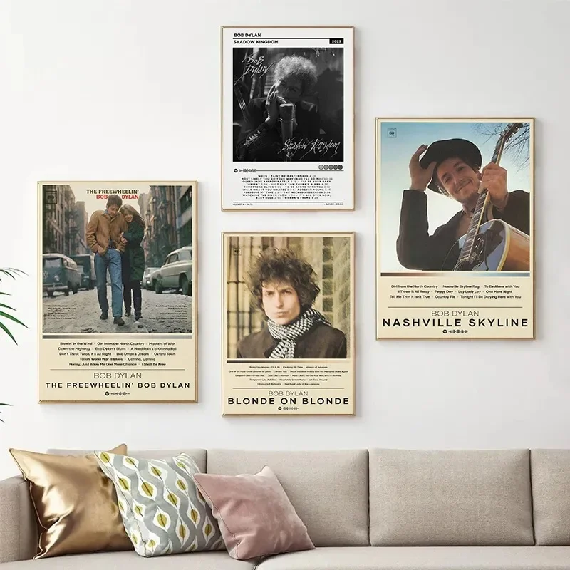 Póster de portada de álbum de música Bob Dylan, estrella de música ...