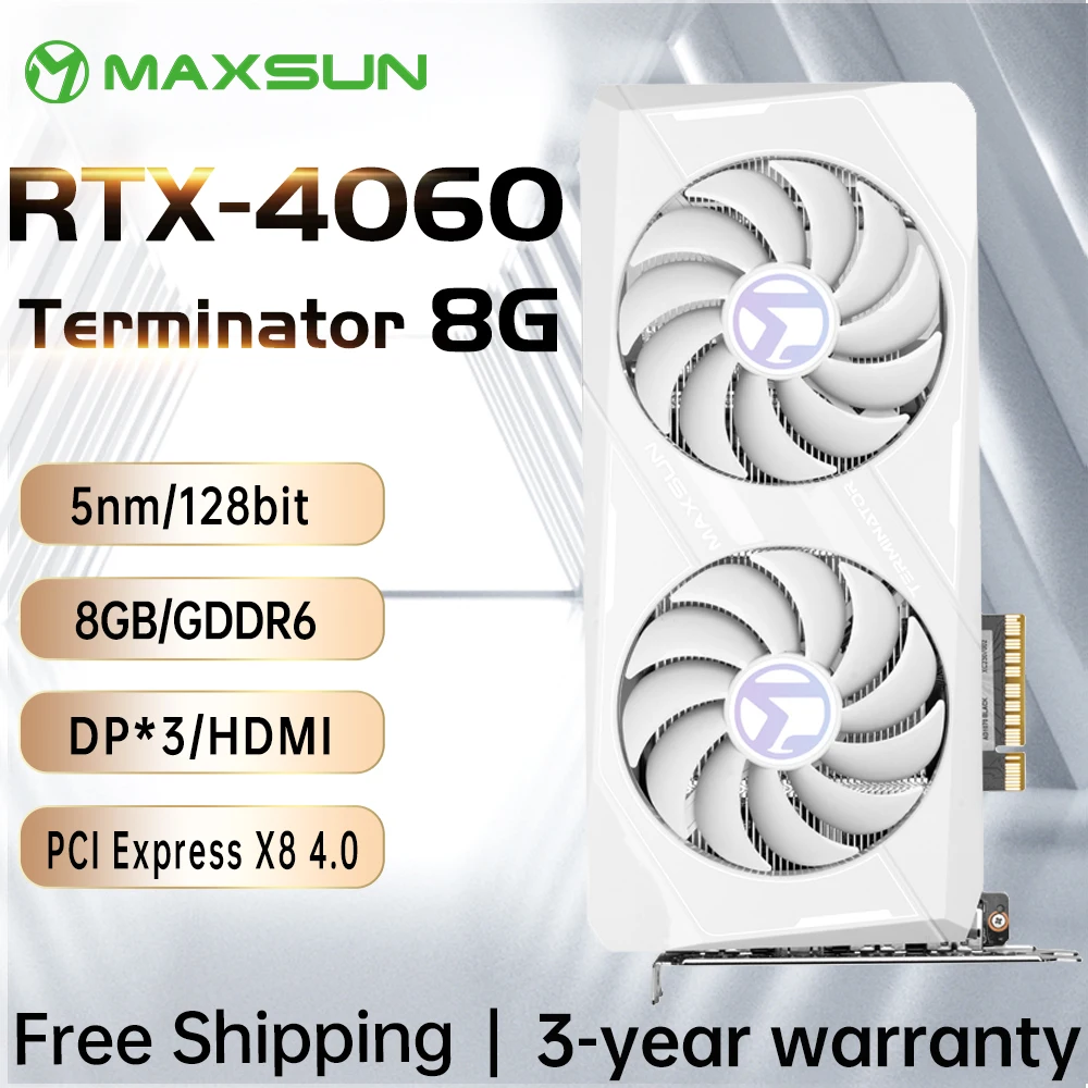 MAXSUN-Graphics-Cards-RTX-4060-Terminator-8G-GDDR6-GPU-128bit-PCI ...
