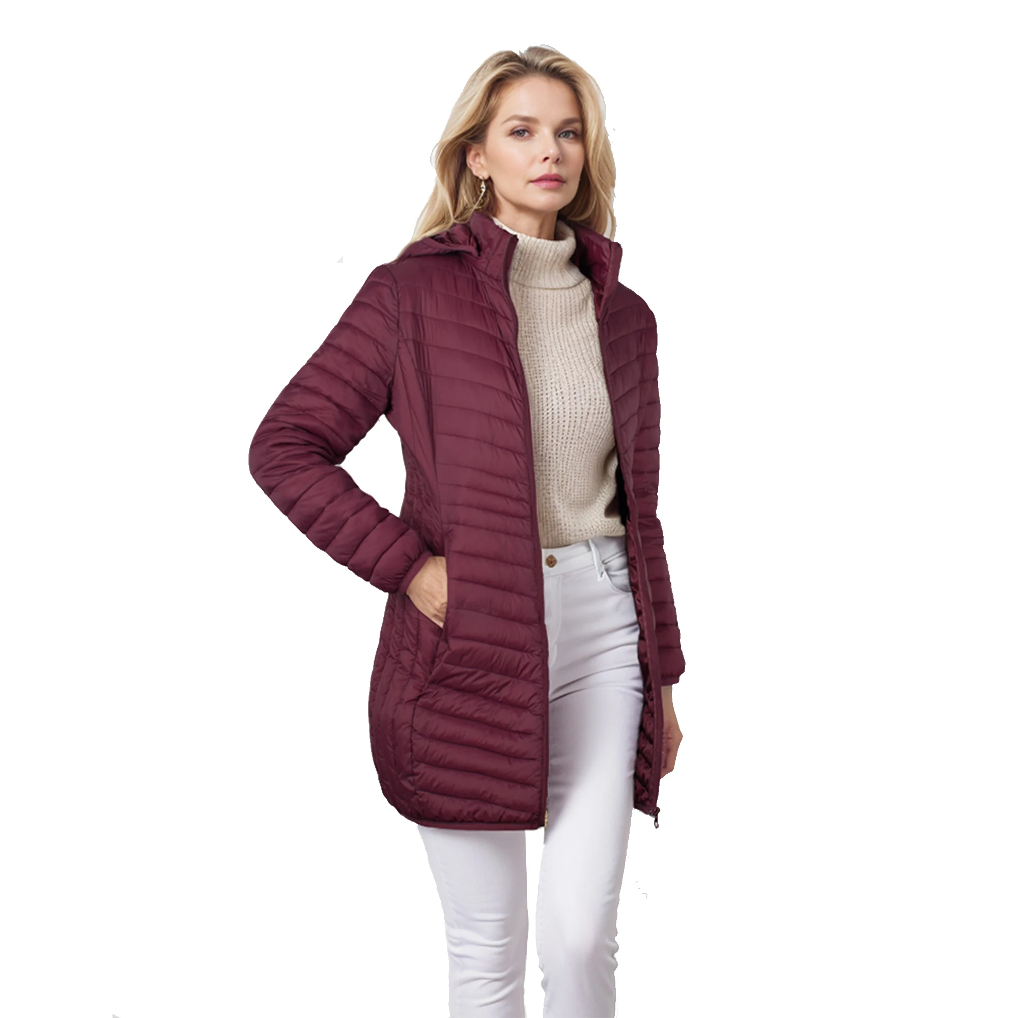 SANTELON-Outdoor-Windproof-Warm-Puffer-Coat-For-Women-Ultralight-Smooth ...