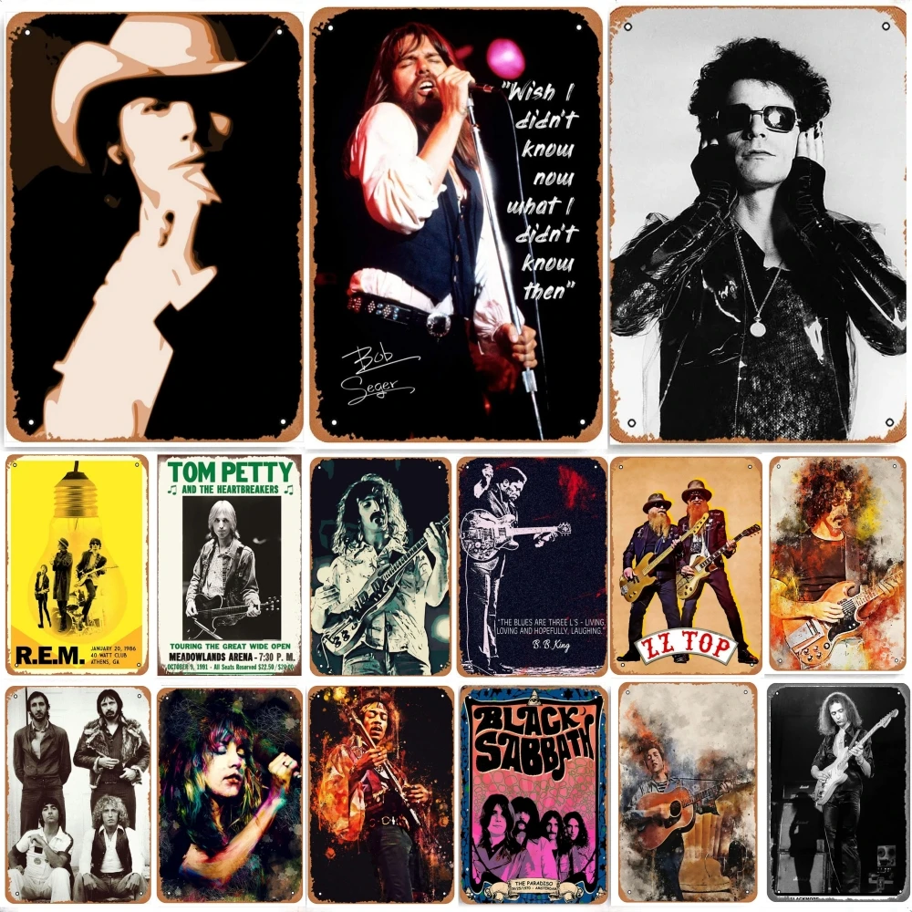 Vintage-Metal-Tin-Signs-Band-Decorative-Tin-Sign-Rock-Posters-Gifts-for ...