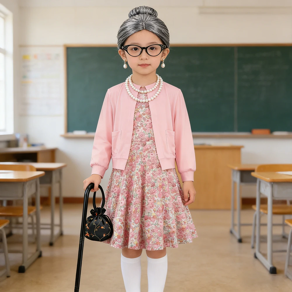 Old Lady Disguise Theme 100 Days of School Sets For Children Granny ...