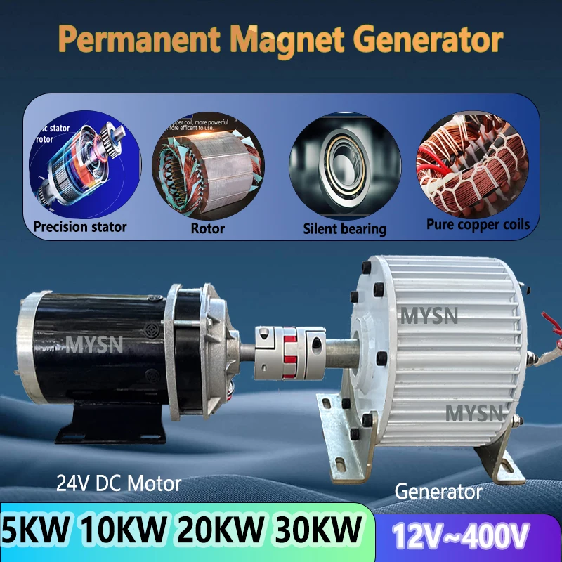 Free Energy 10KW 20KW 30KW Permanent Magnet Generator Low Speed 220V ...