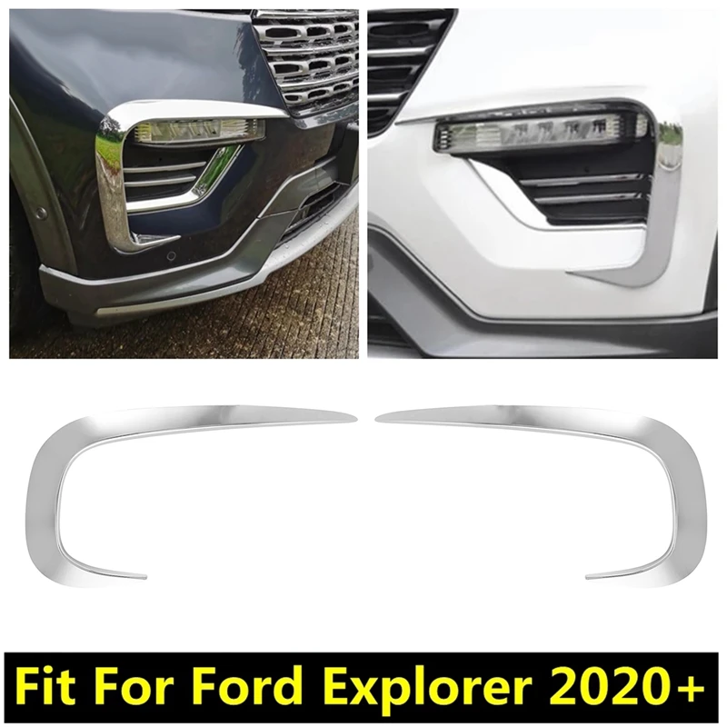 Car-Front-Bumper-Spoiler-Air-Knife-Fog-Lamp-Eyebrow-Cover-Trim-For-Ford ...