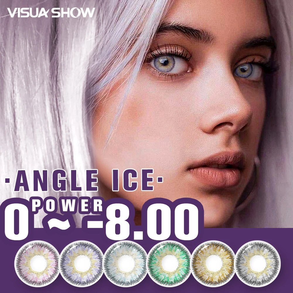 VISUASHOW-Angel-Ice-Colored-Eye-Contact-Lenses-2Pcs-Myopia-Contact ...