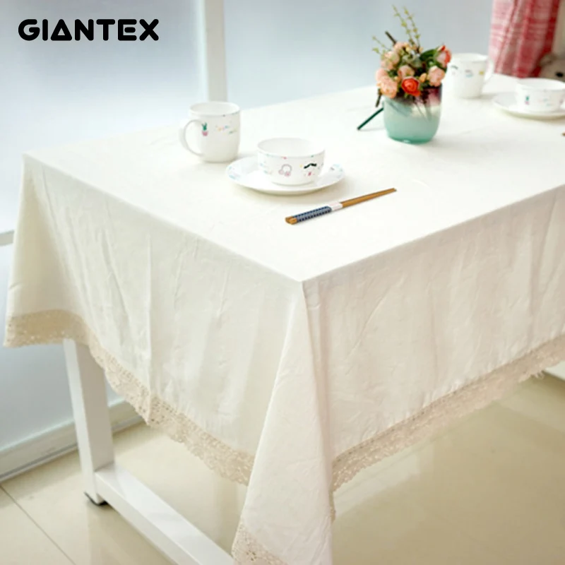 White Cotton Tablecloths Rectangular | Tablecloth Rectangular Table ...