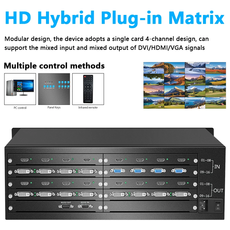 HDMI-matrix-switcher-mixed-plug-in-matrix-video-switcher-16-input-16 ...