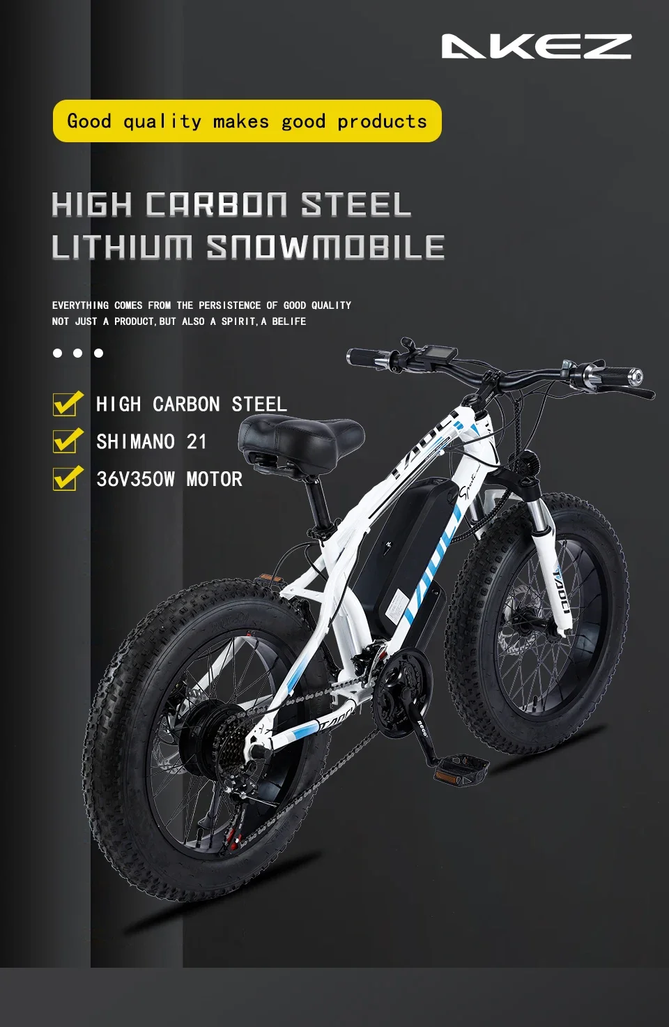 Электровелосипед AKEZ 350 Вт 20 дюймов | AliExpress