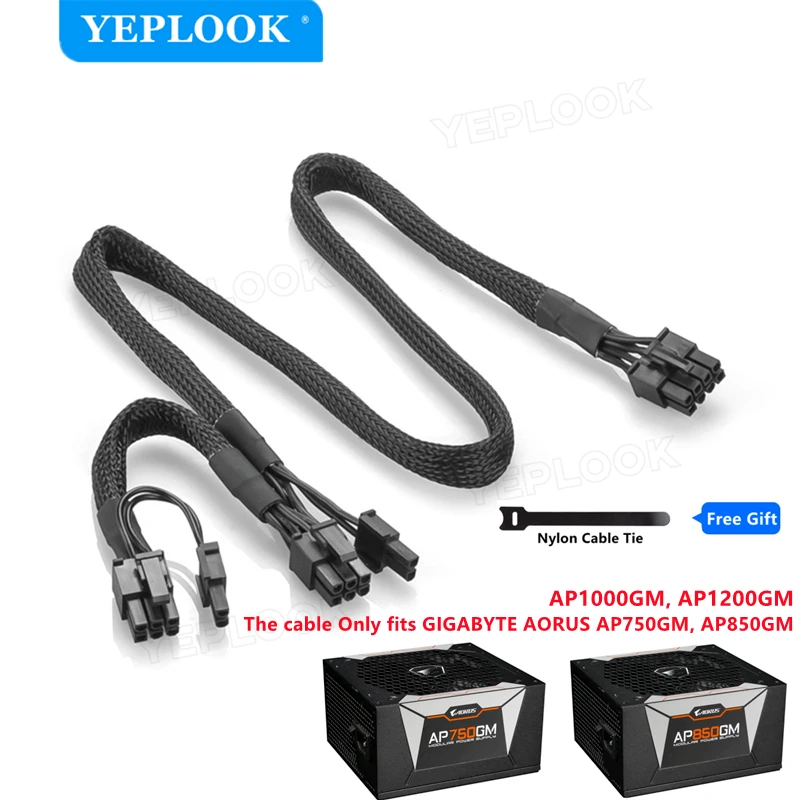 Original-GIGABYTE-AORUS-PCIe-Dual-8Pin-GPU-VGA-Power-Cable-for-GP ...