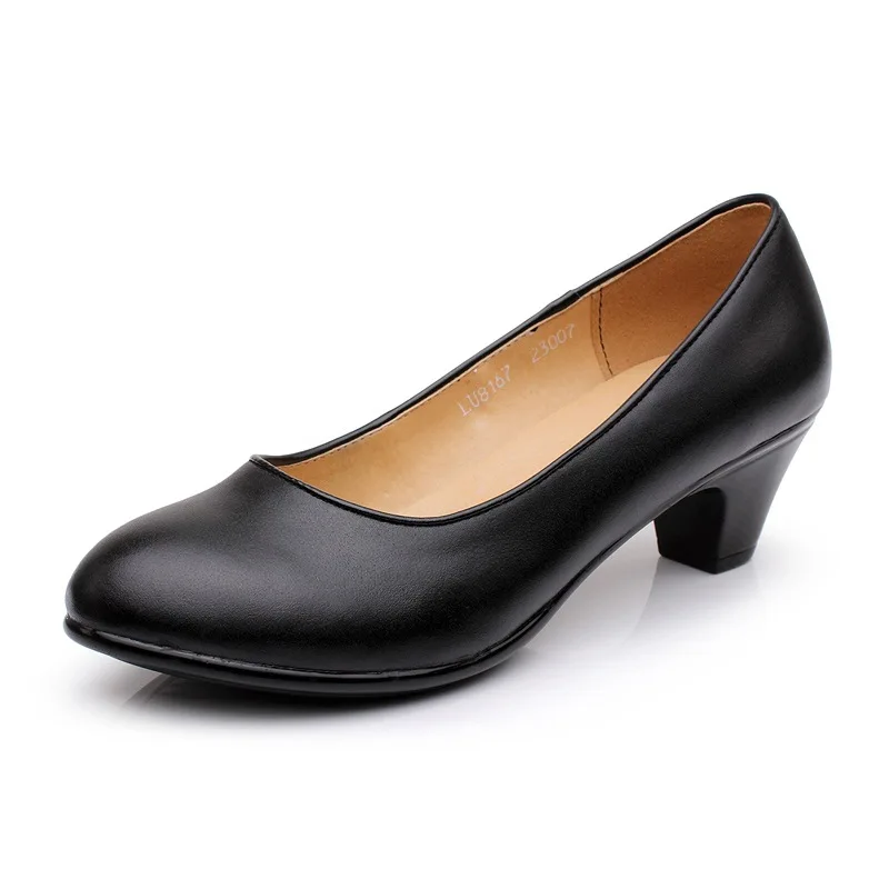 Work-Professional-Women-s-Shoes-Shallow-Mouth-Work-Stewardess-Leather ...