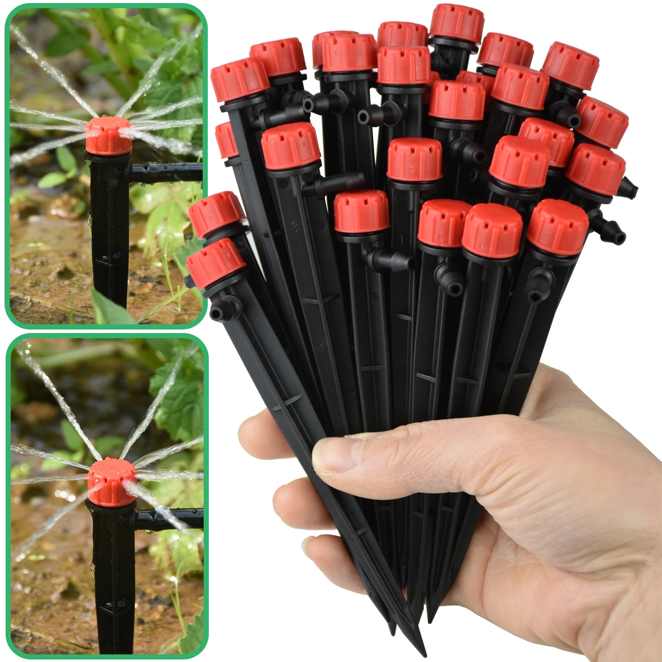 50pcs-Garden-Drip-Irrigation-Emitters-Sprinkler-Adjustable-360-Degree ...