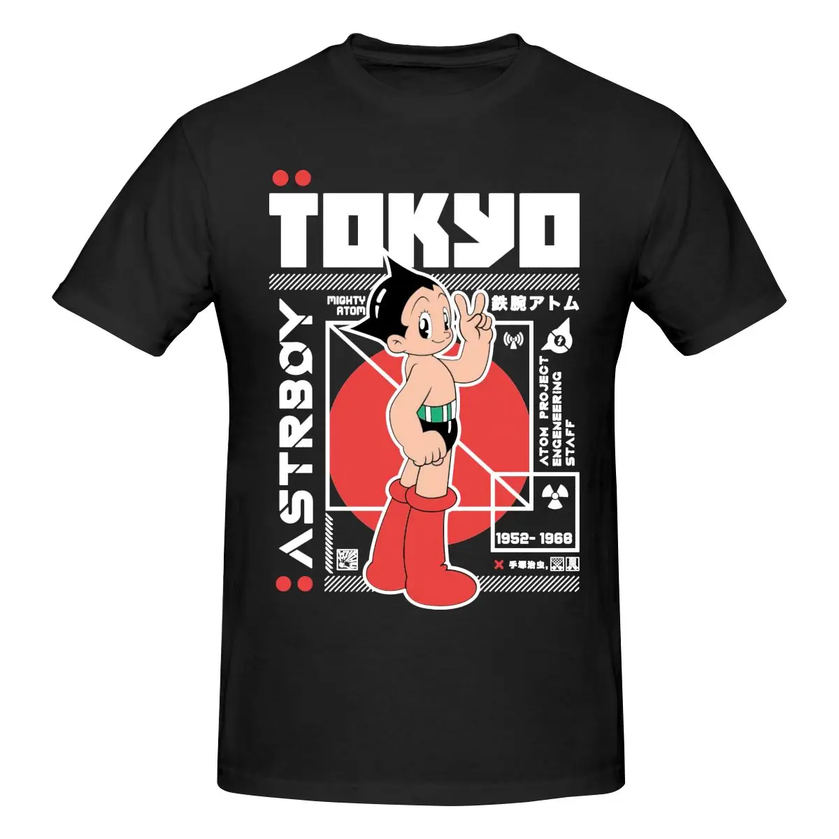 The Mighty Atom Funny Astro Boy Astroboy T Shirt O neck Cotton Short ...