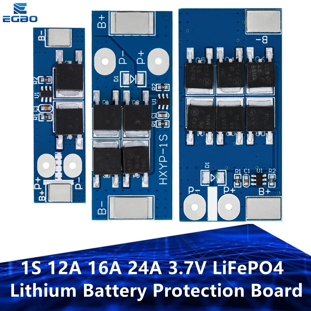 BMS 1S 12A 16A 24A 3.7V LiFePO4 Lithium Battery Protection Board 18650 ...