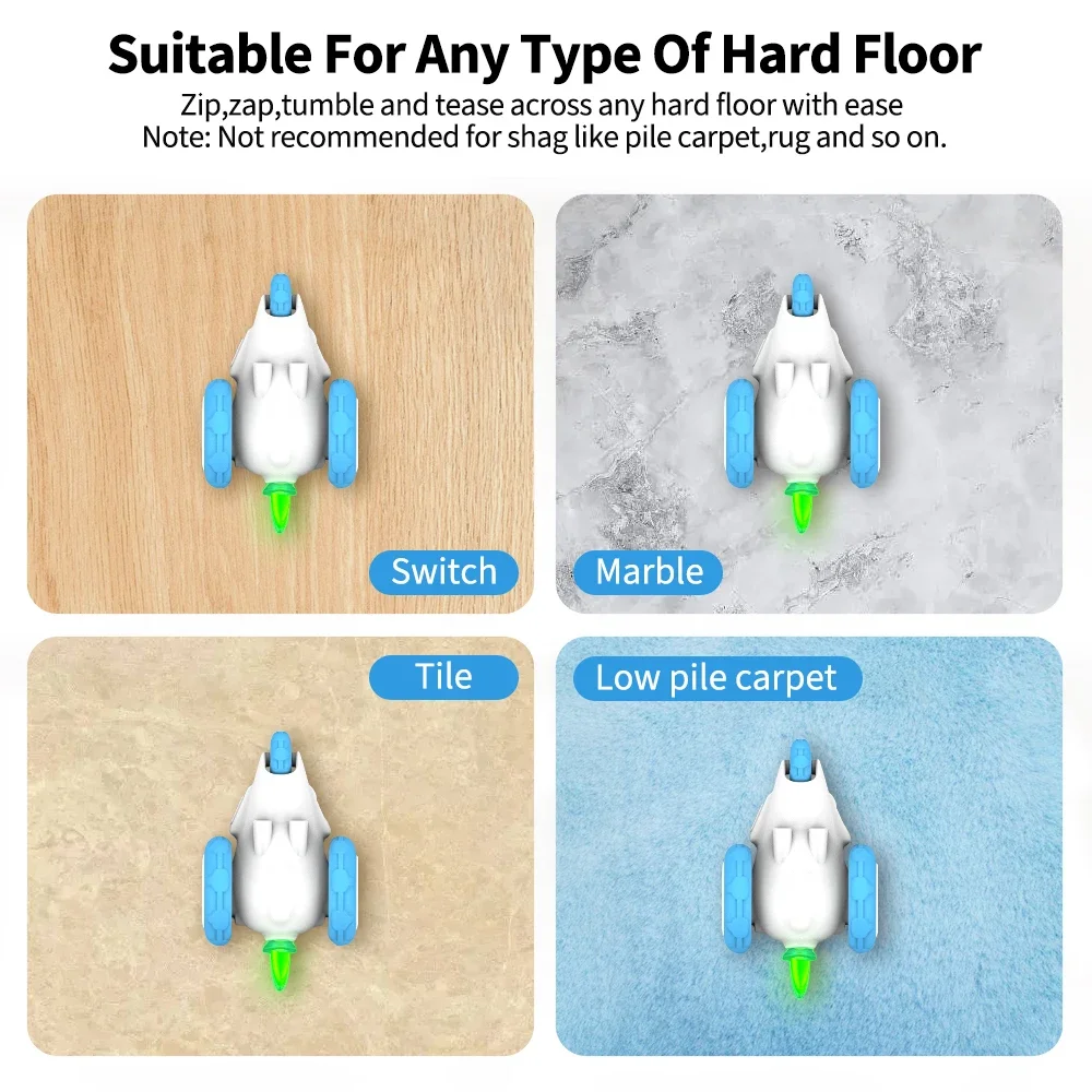 Moebypet Smart Interactive Cat Toys Rechargeable Electric Sensor Self ...