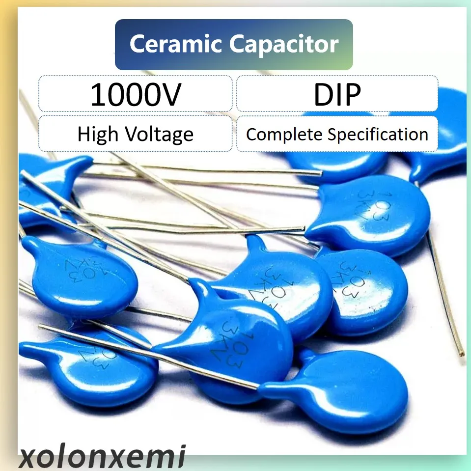 High Voltage Porcelain Capacitor 1000V DIP 1KV 1000PF 1nF 0.01UF 10nF 0 ...
