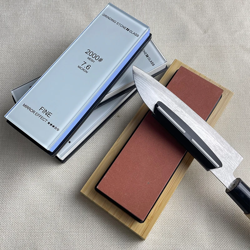 Professional Sharpening Stone, White Alundum Whetstone, Kitchen Knife ...