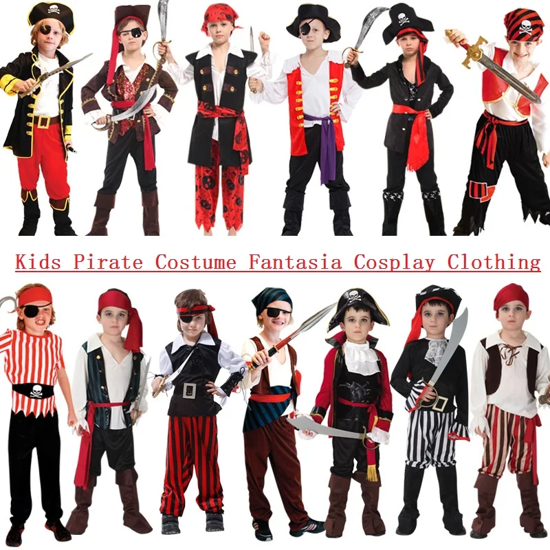 Kids-Pirate-Costume-Fantasia-Infantil-Cosplay-Clothing-Boy-Girl ...