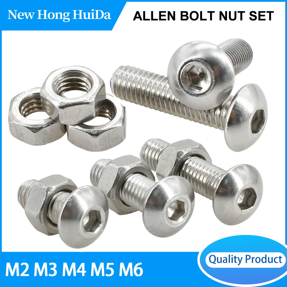 M2-M3-M4-M5-M6-Hex-Socket-Allen-Screw-Nut-Set-304-Stainles-Steel ...