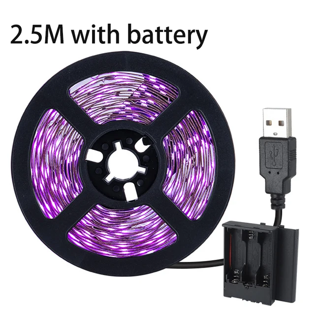 5m LED Black Light Strip kit 360 LED 12V Flexible UV Black Light ...
