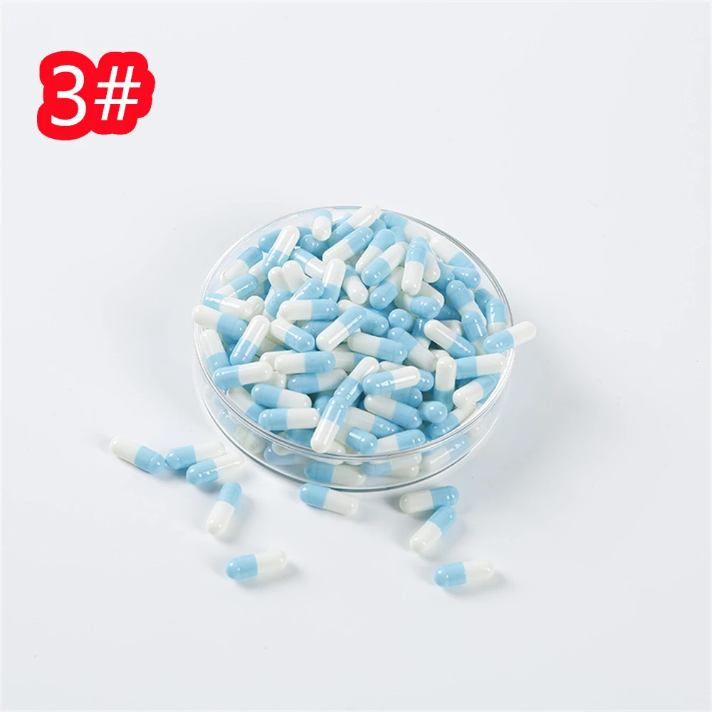 1000pcs Standard Size 3# Empty Capsules Gelatin Clear Capsules Hollow ...