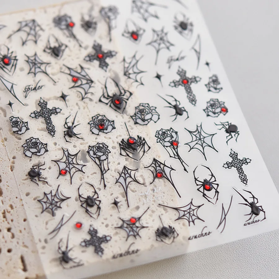1pcs-5D-Crylstal-Diamond-Japanese-Dark-Spider-Nail-Art-Stickers-Punk ...