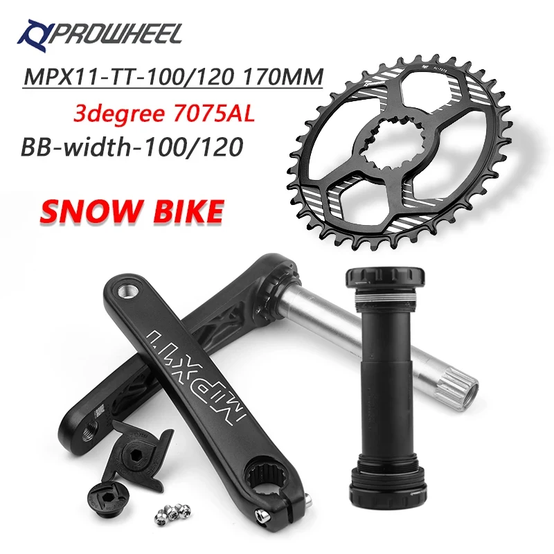 PROWHEEL-Snow-Bike-Crankset-170mm-Crank-28T-30T-32T-34T-36T-38T ...