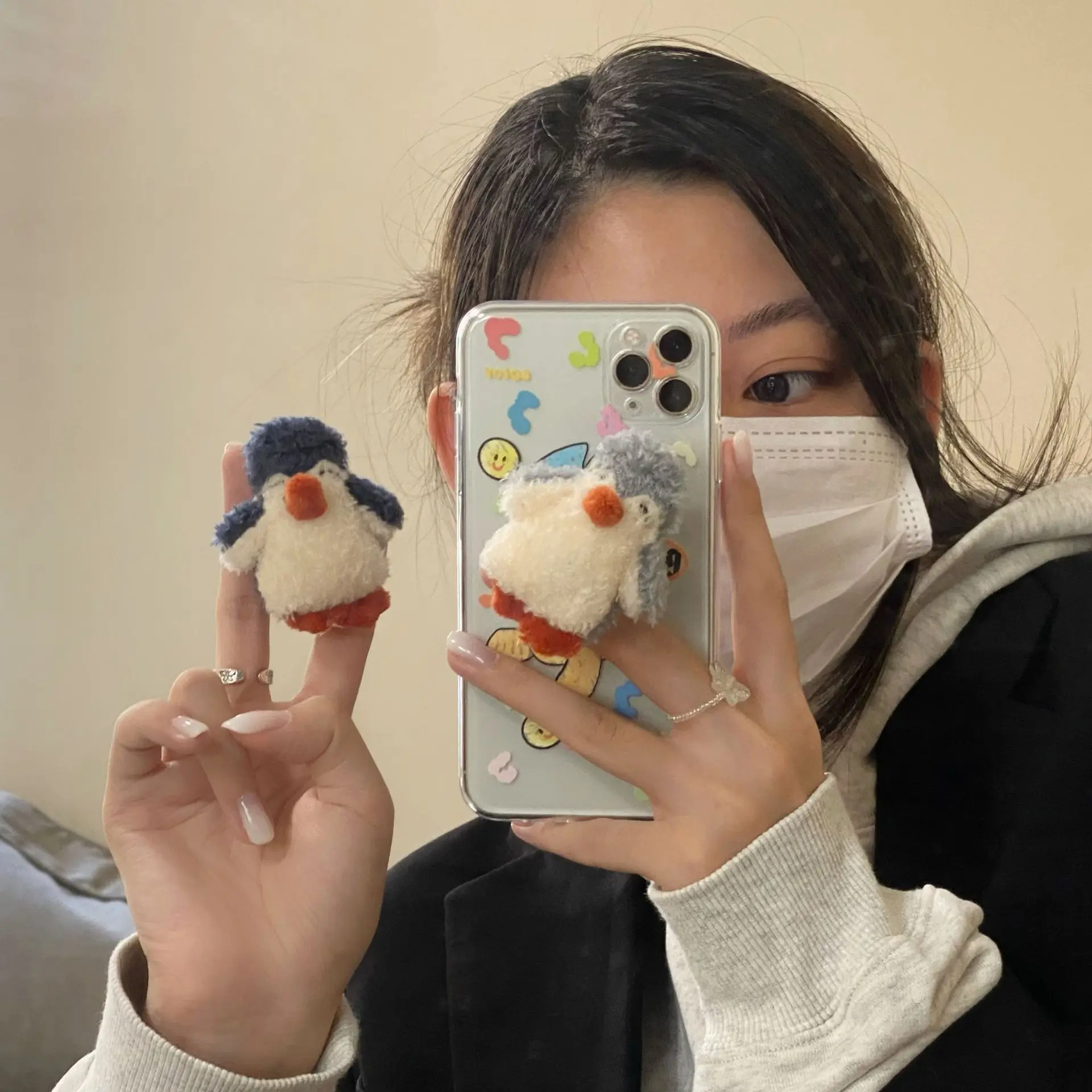 Cute-Plush-Penguin-Phone-Holder-INS-Kawaii-3D-Cellphone-Finger-Ring ...