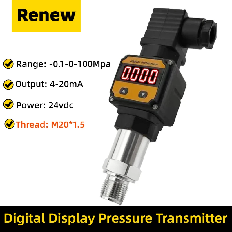 Digital-pressure-transmitter-4-20mA-high-precision-diffusion-silicon-chip-pressure-sensor-with ...