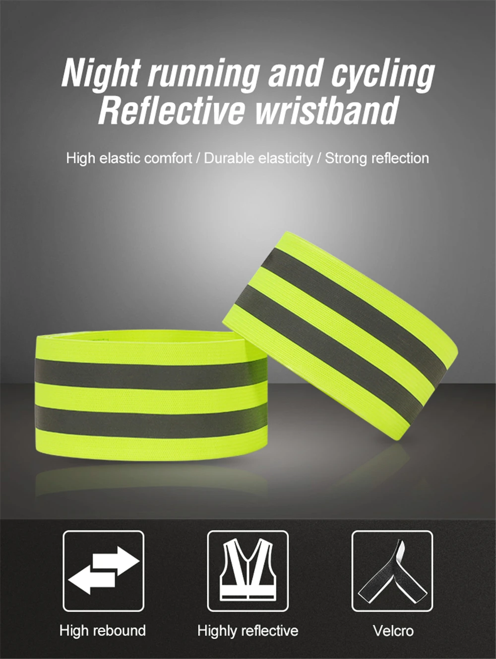 Reflective Bands For Wrist Arm Ankle Leg High Visibility Reflect Straps ...